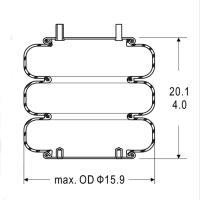 China Style 333 Firestone Air Springs Assembly W01-358-7859 Contitech FT 530-35 523 Triple Convoluted Air Actuator for sale