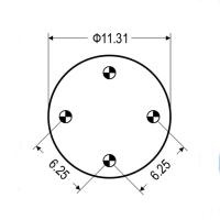 China Style 333 Firestone Air Springs Assembly W01-358-7859 Contitech FT 530-35 523 Triple Convoluted Air Actuator for sale