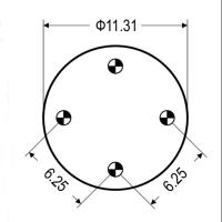 China Firestone W01-358-7862 Industrial Air Springs Contitech FT 530-35 534 Triple Air Bellows For Hendrickson 1795 for sale