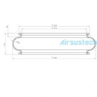 China Firestone W01-358-5135 Style 121 Industrial Air Springs Bellows Single Convoluted Air Bag For Shaker Test Systems for sale
