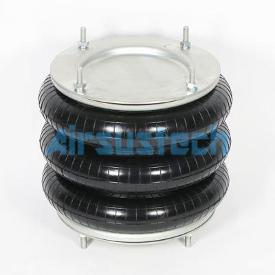 China Triple Convoluted Industrial Air Springs 12x3 Carbon Steel Firestone Bellows Air Bags W01-R58-4062 for sale