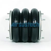 China 12X3 Triple Convoluted Rubber Industrial Air Springs With Flange Ring M/31123 Norgren Air Bellows for sale