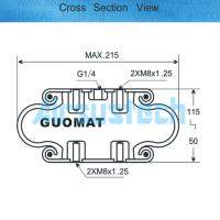 China 189mm Rubber Air Cushion Cross Phoenix Single Convolution Air Spring SP1B07 For Vibrating Screen for sale