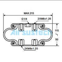 China 189mm Phoenix Air Spring SP 1 B 07 / SP1B07 Single Convoluted Rubber Air Pillow for sale