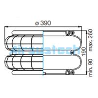 China SP2B34R G3/4 Double Air Bellow Phoenix Air Spring For Large Industrial Washing Machine for sale