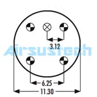 China Goodyear Automotive Air Spring 3B14-450 Triple Convoluted Suspenison Parts For Trucks And Trailers for sale