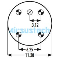 China 3B14-453 Combination Stud Air Fitting Goodyear Air Spring FT 530-35 436 Contitech Inflatable Pillow for sale