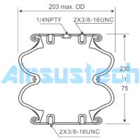 China 2B7-540 Cross Goodyear Bottom Plate Suspension Air Springs 579-92-3-525 Air Actuator for sale