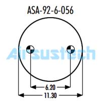 China Long Lasting Durability 3B14-452 Goodyear Air Spring With Tapped Hole On Top Retainers 3/8-16 for sale