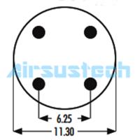 China High Flexibility Goodyear Suspension Air Spring 3B14-457 Triple Convoluted Industrial Air Bags for sale