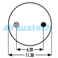 China Easy Installation Air Suspension Spring 3B14-463 Original Goodyear Triple Convoluted Air Bag for sale