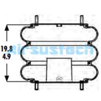 China 3B14-462 Goodyear Air Spring Bellows Cross FT 530-35 Contitech Aluminum Plate Air Isolator for sale