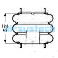China 556-33-8-335 Goodyear Air Spring 3B14-456 ABSP3B32RA-7839 AUTOMANN Triple Air Bellow for sale