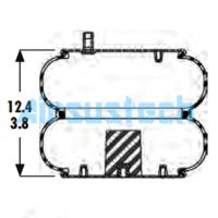 China 2B12-324 Goodyear Air Suspension Spring 578-91-3-310 Cross W013587447 Firestone Air Super Cushion Bellow for sale
