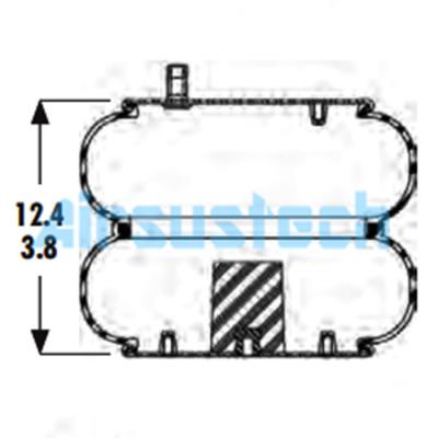 China 2B12-324 Goodyear Air Suspension Spring 578-91-3-310 Cross W013587447 Firestone Air Super Cushion Bellow for sale