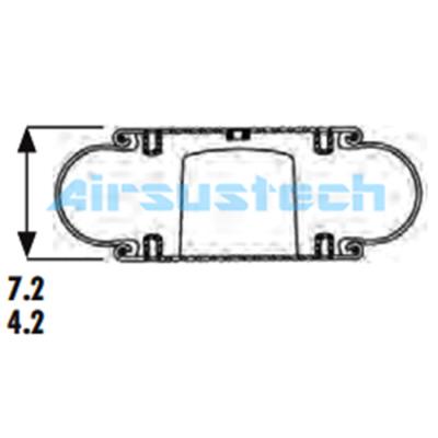 China High Shock Absorption Goodyear Air Spring 1B12-306 578-91-3-301 Single Bellow Air Lift Bag for sale