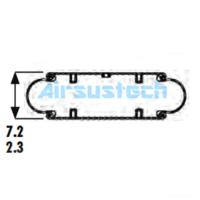 China 1B53014-1/4 Single Convoluted Air Spring Replace 1B14-350 Goodyear Bellow Air Bag 578-91-3-351 for sale