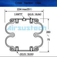 China High Durability 2B6910 Suspension Air Springs Cross Goodyear 2B9-200 578-92-3-202 Double Bellow Air Shock for sale