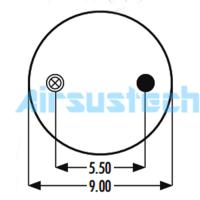 China Long Lasting Goodyear Air Spring 2B12-317 Firestone W01-358-7499 For Industries for sale