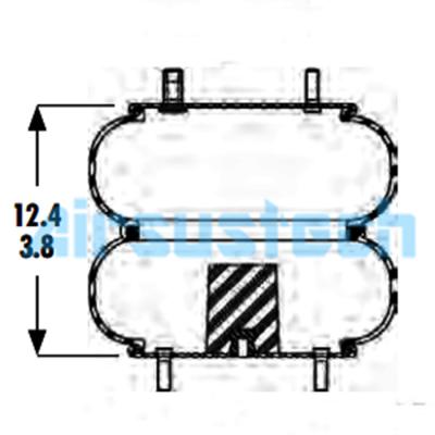 China Long Lasting Goodyear Air Spring 2B12-317 Firestone W01-358-7499 For Industries for sale