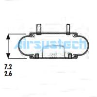 China 1B12-322 Goodyear Air Spring FS 330-11 467 Contitech Suspension Air Bag With Combination Stud 3/4-16 for sale