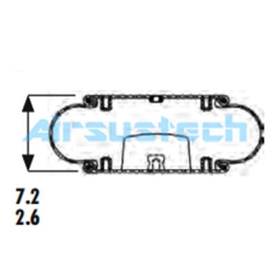 China High Load Capacity Air Suspension Spring 1B12-301 Goodyear Single Convoluted Air Bellow 578-91-3-301 for sale