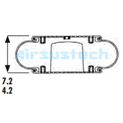 China Easy Installation 1B12-306 Goodyear Air Spring 578-91-3-301 Single Convoluted Industrial Air Shock for sale