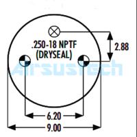 China Easy Installation 1B12-306 Goodyear Air Spring 578-91-3-301 Single Convoluted Industrial Air Shock for sale