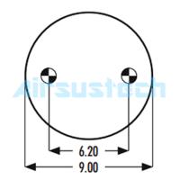 China Easy Installation 1B12-306 Goodyear Air Spring 578-91-3-301 Single Convoluted Industrial Air Shock for sale