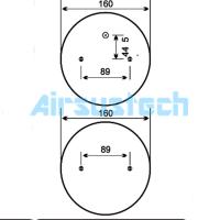 China Air Lift Air Spring 2B6910 Replace 2B9-200 Goodyear Suspension Rubber Bellows 578-92-3-202 for sale