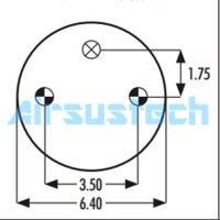 China 2B9-255 Goodyear Air Suspension Spring FD200-25428 Contitech Air Vibration Isolation for sale