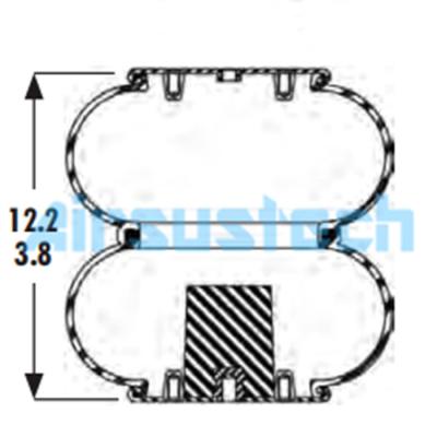 China 2B9-255 Goodyear Air Suspension Spring FD200-25428 Contitech Air Vibration Isolation for sale