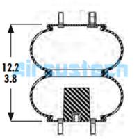 China 2B9-265 Low Noise Goodyear Air Spring W013586941 Firestone Replace Air Lift Bag for sale