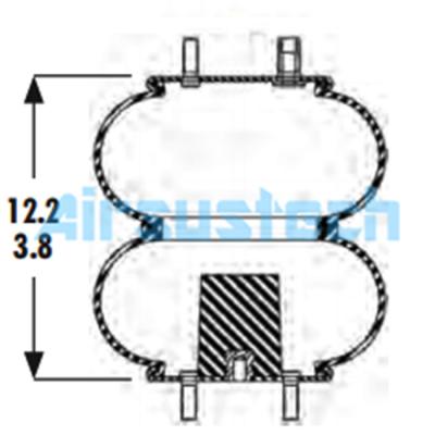 China 2B9-265 Low Noise Goodyear Air Spring W013586941 Firestone Replace Air Lift Bag for sale