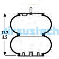 China Dependable Goodyear Suspension Spring 2B9-270 Double Convoluted Rubber Airbag for sale