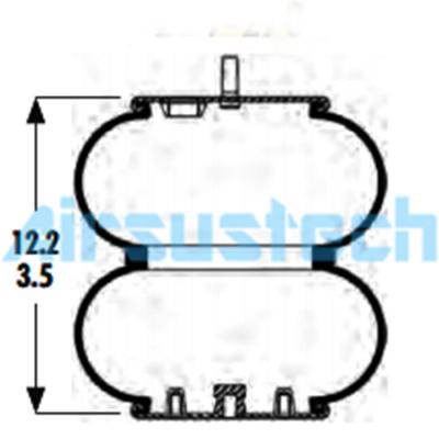 China Dependable Goodyear Suspension Spring 2B9-270 Double Convoluted Rubber Airbag for sale