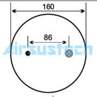 China 2B9-280 Goodyear Suspension Air Springs W013586941 Firestone Bellows Air Super Cushion for sale