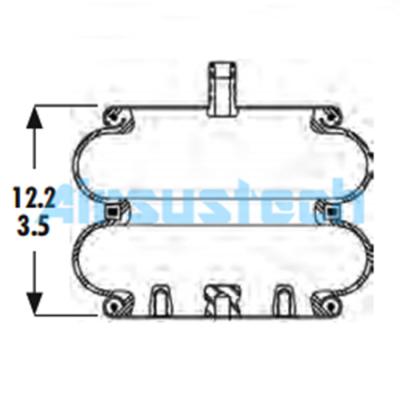 China 2B9-218 Goodyear Performance Driven Automotive Air Spring With Rubber Material Reduce Vibration for sale