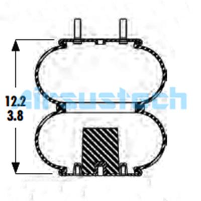 China 2B9-251 High Corrosion Resistance Goodyear Air Spring FD 200-25 429 Contitech Air Super Cushion Bellows for sale