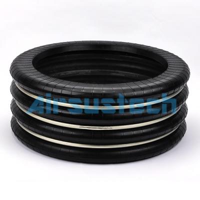 China S-550-4R Yokohama Air Spring Black Rubber Air Bellow With White Zinc Iron Rings for sale