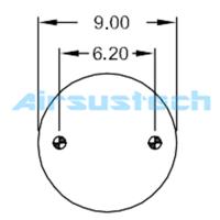 China 2B7444 AIRSUSTECH Industrial Air Bags W01-358-7444 Firestone Air Shock For Heavy Duty Applications for sale