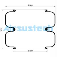 China Firestone Black Air Spring Bags W01-358-0259 Double Convoluted Air Bellow For Large Machine Equipment for sale
