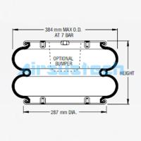 China W01-M58-6114 Firestone Air Spring Bags 1/4 BSP Air Hole Pneumatic Bellows Actuators for sale