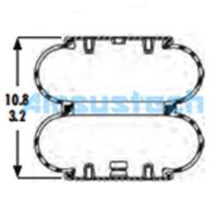 China Replace Air Shock 2B9-200 Rubber Bellows Steel Plate Air Spring 578-92-3-202 for sale