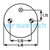China Replace Air Shock 2B9-200 Rubber Bellows Steel Plate Air Spring 578-92-3-202 for sale