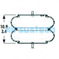 China Double Convoluted Goodyear Air Spring 2B12-411 Rubber Air Pillow FD 330-22 472 For Heavy Duty Trucks for sale
