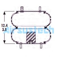 China Good Flexibility Goodyear Air Pressure Spring 2B12-317 Replace FD330-30 502 Contitech Air Bags for sale