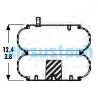 China 2B12-324 Vibration Isolation 1/4 NPTF Goodyear Air Spring 578913310 With Good Flexibility for sale