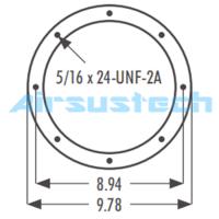 China 578-92-3-309 Rubber Bellows 2B12-340 Steel Plate Goodyear Air Spring for sale