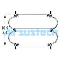 China 578-92-3-309 Rubber Bellows 2B12-340 Steel Plate Goodyear Air Spring for sale